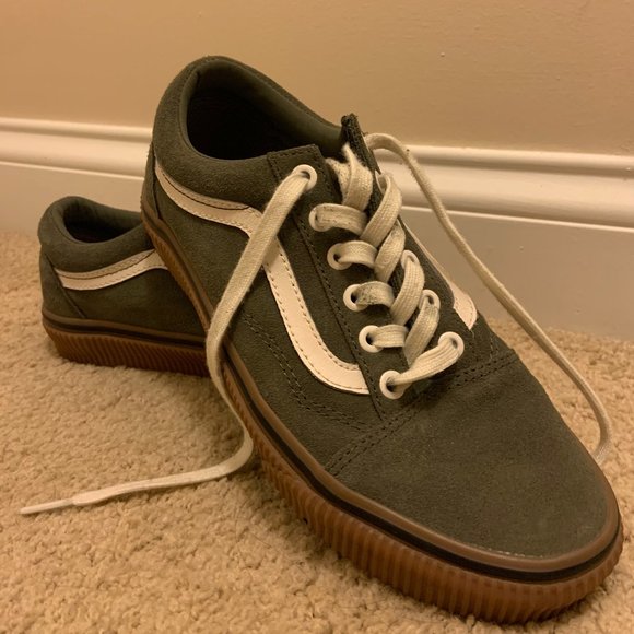 Vans | Shoes | Rare Olive Green Vans | Poshmark